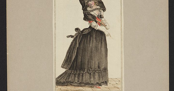 Radierung: Venezianische Dame in der Vesta de Zendale - Bayerisches ...