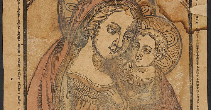 Darstellung Maria vom guten Rat, Inschrift "S. Maria von guten Rath ...