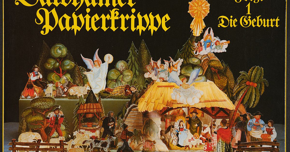 Ausschneidebogen: Papierkrippe - Bayerisches Nationalmuseum