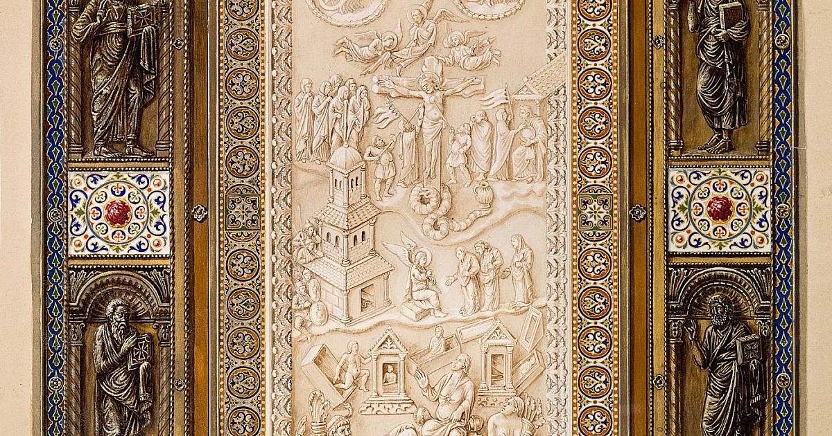 Sheet of parchment from King Ludwig II's Byzantine prayer book ...