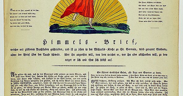 Neuruppiner Bilderbogen Nr. 202: Himmelsbrief - Bayerisches Nationalmuseum