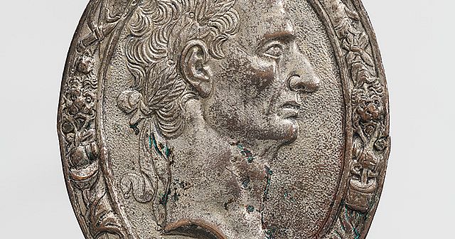 Bronzeplakette: Gaius Iulius Caesar - Bayerisches Nationalmuseum
