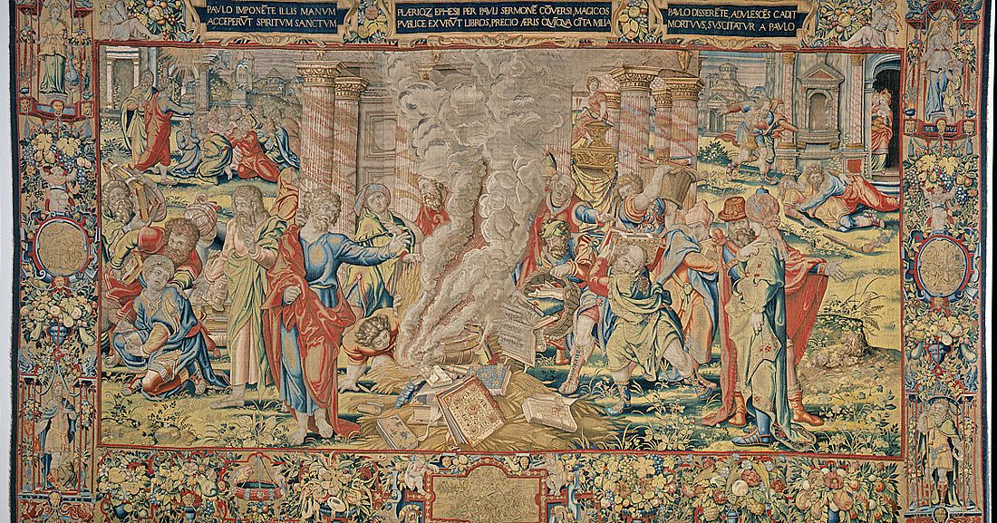 Verbrennung der Bücher (Tapisserie) - Bayerisches Nationalmuseum