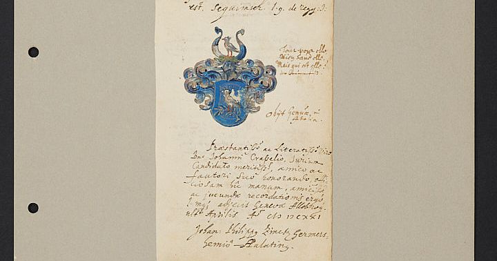 Grafik: Stammbuchblatt - Bayerisches Nationalmuseum