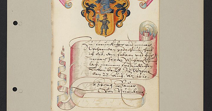 Grafik: Stammbuchblatt - Bayerisches Nationalmuseum