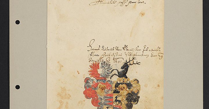 Grafik: Stammbuchblatt - Bayerisches Nationalmuseum