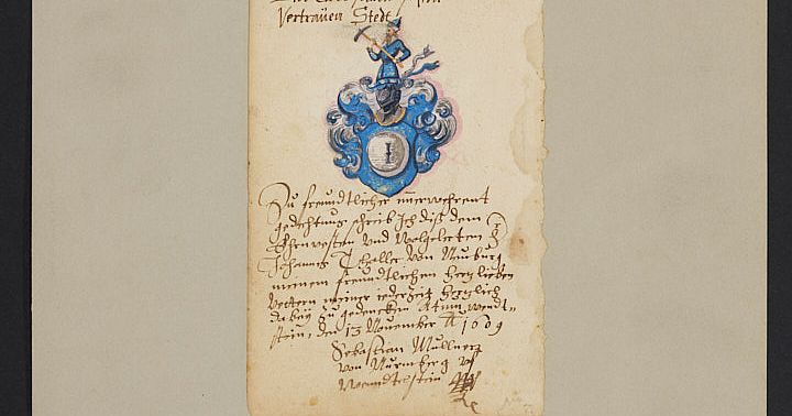 Grafik: Stammbuchblatt - Bayerisches Nationalmuseum