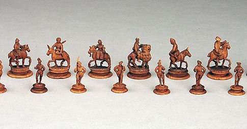 Schachfigur (hell): Bauer als Landsknecht - Bayerisches Nationalmuseum