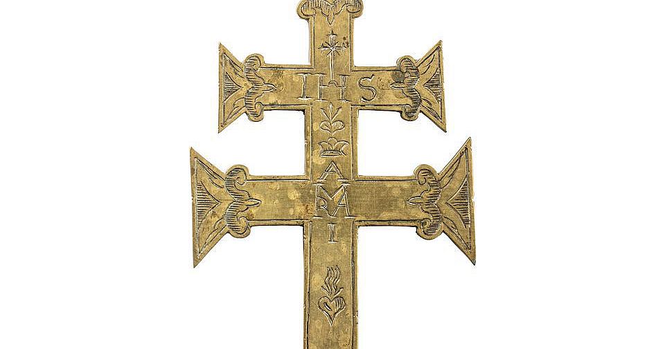 Caravacakreuz mit Christogramm und Mariagramm - Bayerisches Nationalmuseum