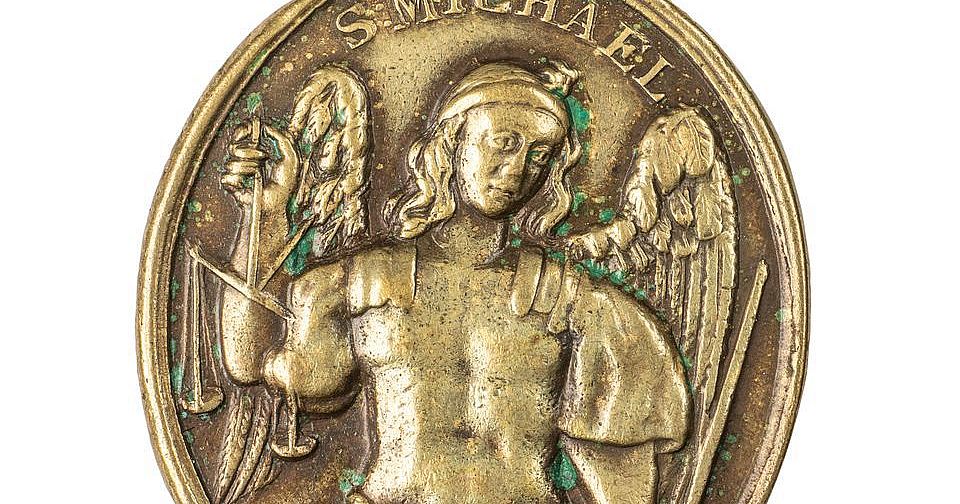 Medaille auf den Heiligen Michael und den Heiligen Alfons von Liguori ...