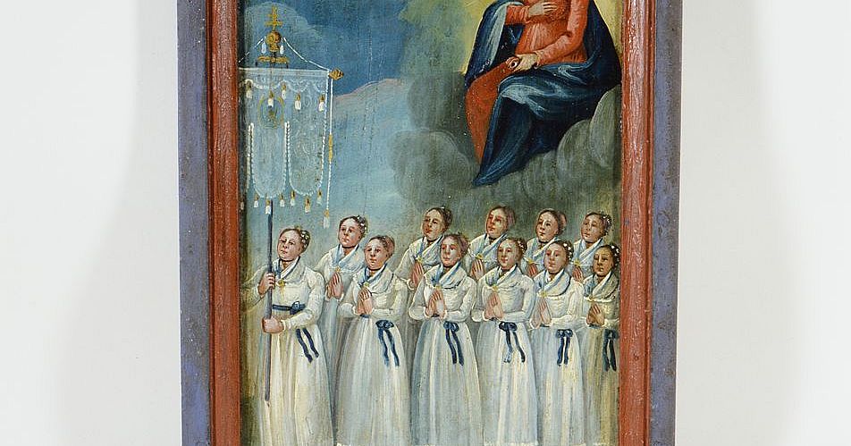 Votivgemälde: Prozession von elf Jungfrauen - Bayerisches Nationalmuseum