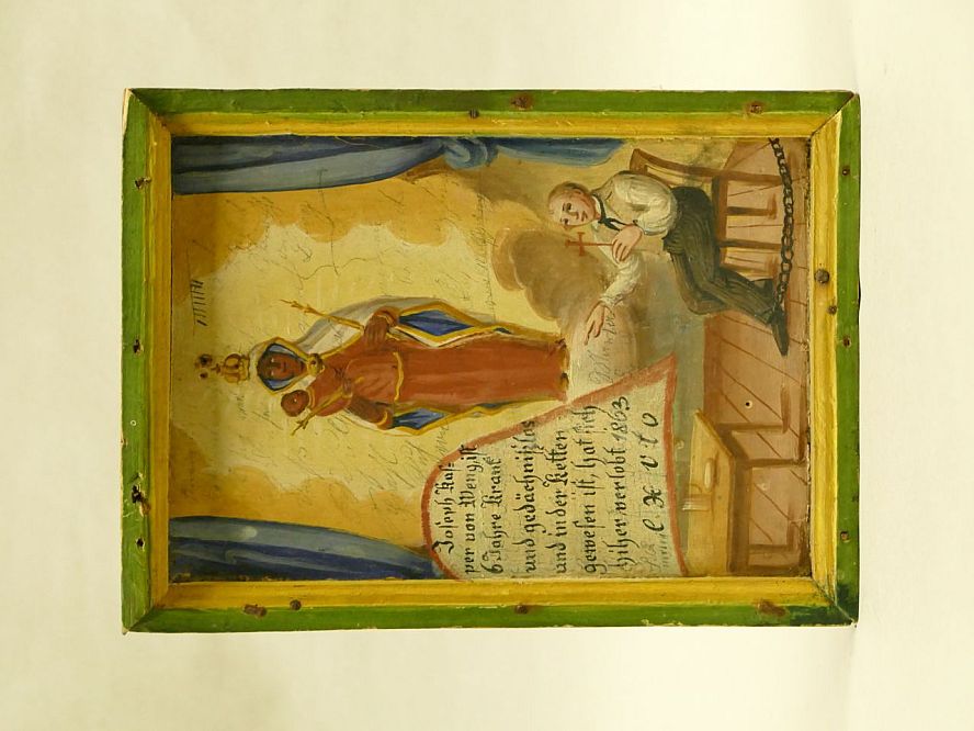 Reisebett mit Intarsienarbeit - Bayerisches Nationalmuseum